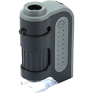 Carson MicroMini 20x LED Lighted Pocket Microscope with Built-in LED and UV Flashlight and Universal Smartphone Digiscoping Adapter Clip & MicroBrite Plus 60x-120x LED Lighted Pocket Microscope