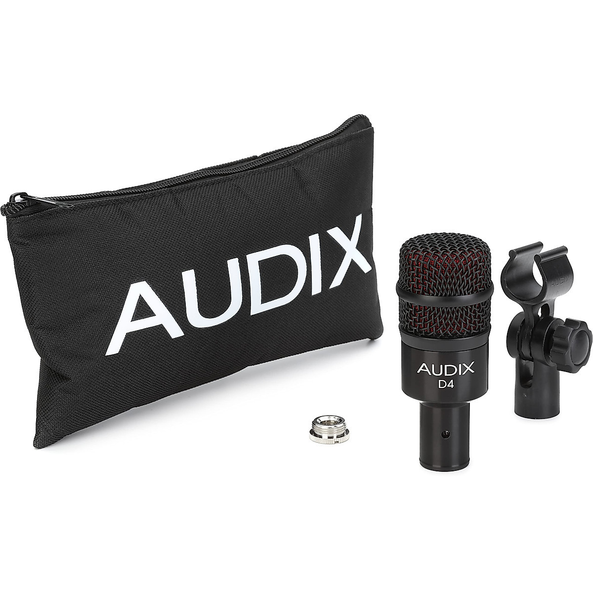 AUDIX D4 Hypercardioid Dynamic Instrument Microphone for Kick Drums, Toms, and Bass Instruments
