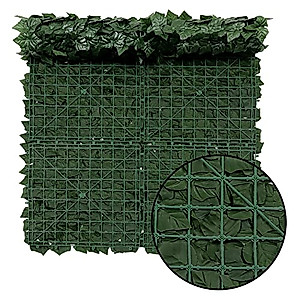 Artificial Ivy Privacy Fence,U'Artlines Heavy Duty Artificial Hedges Fence and Faux Ivy Vine Leaf Decoration Screen Garden Wall Fence for Outdoor Garden Decor (39.5x118 Inch)