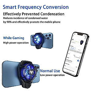 Flydigi B5 Back Clip Wired Phone Cooler, Portable Radiator for 2.63-3.5Inch, Upgraded 10-15W Higher Power Intelligent Frequency Conversion Temperature Control, Larger Cooling Area, Quieter