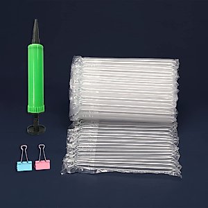 RESISSHO Bubble Cushioning Wrap Roll, 11.8 inch x 164 Feet Inflatable Air Column Wrap for Heavy Duty Packing and Shipping 50 Microns Thick and Strong Large Air Bubbles for Moving Fragile Items