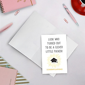 SuperShunhu Funny Graduation Card for Him Her, Graduation Gifts for University, College, PHD, Law School or More, Humorous Congrats Grad Card