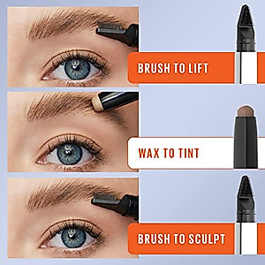 Maybelline TattooStudio Brow Lift Stick Makeup with Tinted Wax Conditioning Complex, Soft Brown, 1 Count