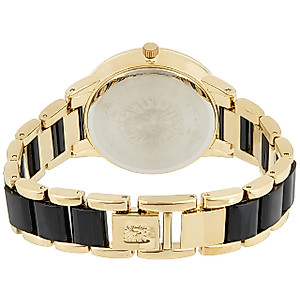 Anne Klein Women's AK/1412BKGB Gold-Tone and Black Dress Watch