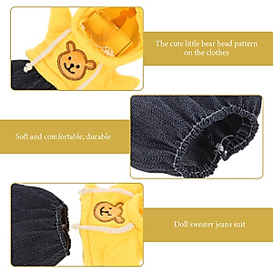 Toyvian Bear Doll Clothes Trousers Set Make Your Own Animals Outfits Plushie Sweater Hoodie Pants Accessories for DIY Stuffed Animals Kids Toy