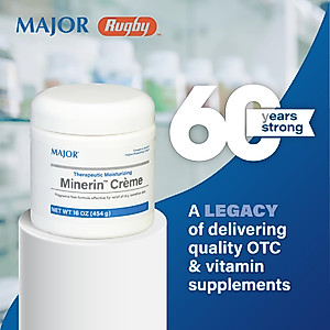 Major Therapeutic Moisturizing Minerin Créme - Body Cream Moisturizer for Dry Skin - Fragrance-Free - 16 Oz. (5 Pack)