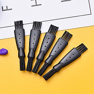 5 Pieces General Shaver Cleaning Brushes Replacement Double Ended Electric Shaver Razor Cleaning Brushes Black