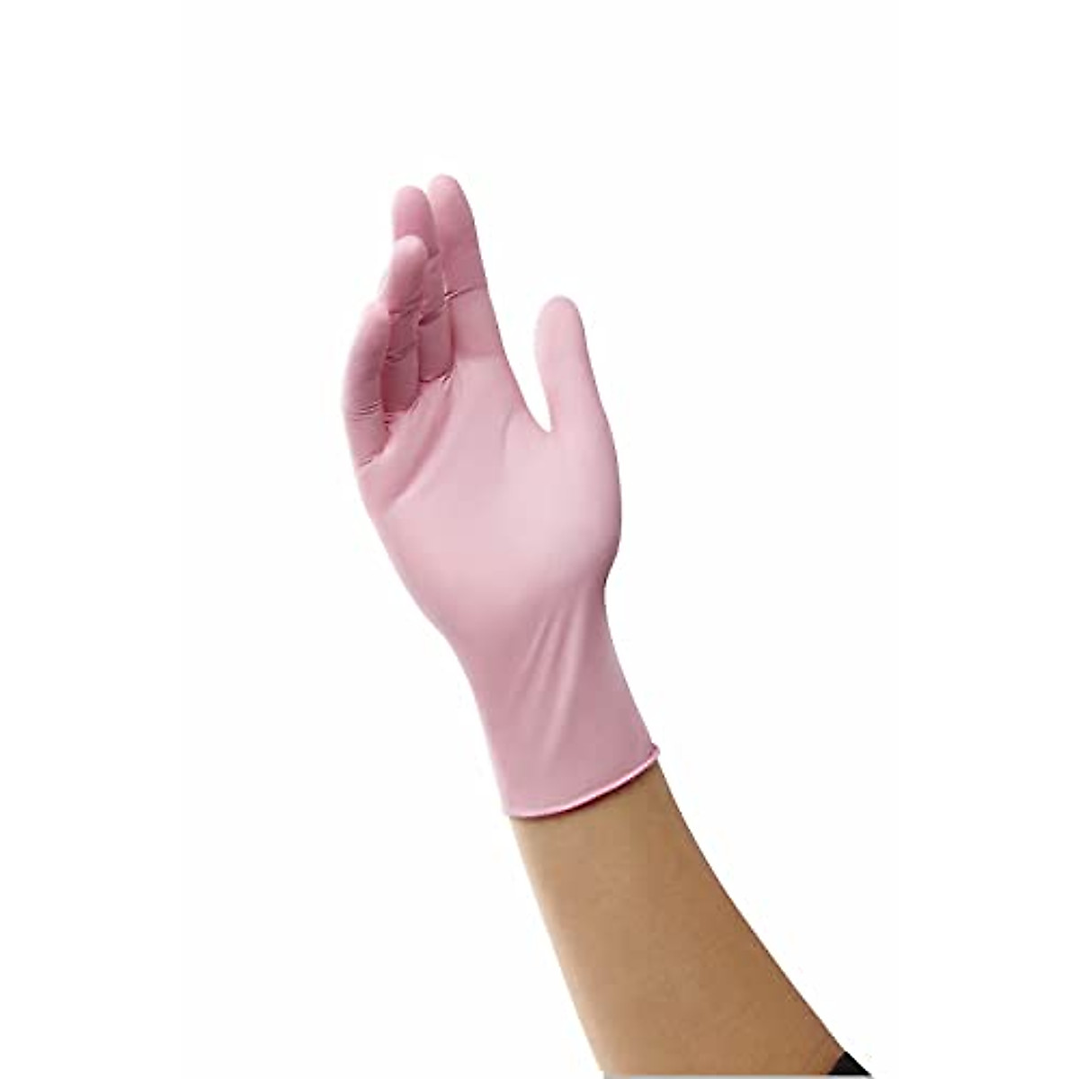 Medline Generation Pink Sense Exam Gloves, Powder-Free Nitrile, Small, Box of 250