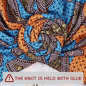 DRESHOW 5 Pack Knotted Headwraps for Women African Turban Pre-Knotted Beanie Headwraps Hair Covers