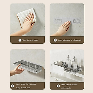 Tacarlha Wall-Mounted Kitchen Sponge Towel Rack Anti-Rust Storage Organizer Space-Saving Bathroom Shelf Multifunctional Adjustable Green