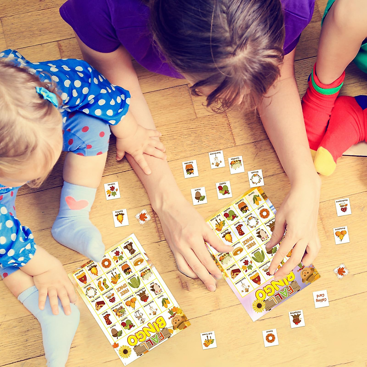 Fall Bingo Game for Kids 24 Players Happy Harvest Thanksgiving Party Game Supply