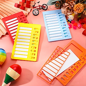 Queekay 4 Pcs Blank Chore Chart Kids Chore Chart, Plastic Checklist Board with 8 Detachable Cardstock to Do List for Home Routine Planning (Red, Orange, Blue, Yellow)