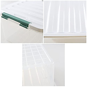 Zerdyne 35 L Clear Large Storage Box, Plastic Storage Bins, Set of 4