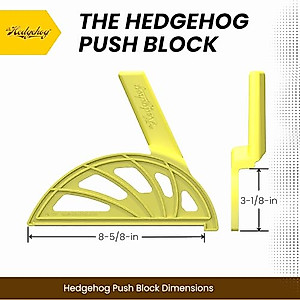 The Hedgehog Push Block For Table Saws, Router Tables, and Jointers - Offset Handle Push Stick