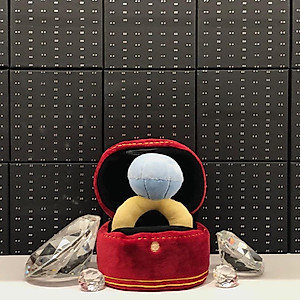 Diamond Ring Set Interactive Dog Toys, Unique Hide and Seek Dog Toys, BB Call Squeaky Puzzle Dog Toys, Durable Plush Chew Toys for Small Medium Large Dogs Training Playing-A