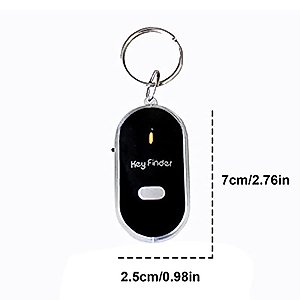 1 Pieces Key Finder KeyTag LED Light Remote Sound Control Lost Key Finder with 1 Pieces Keychains Key Locator Device Phone Keychain for Child Elderly Pet Luggage