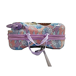 Disney Frozen Ride on Suitcase for Kids, 18'' Suitcase with Seat for Kids, Cute Lightweight Kids Travel Suitcase Trolley