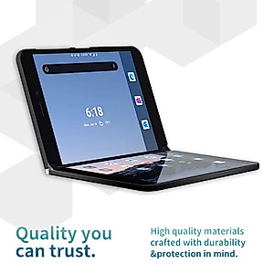 Case for Microsoft Surface Duo 2, BEOTIWAD Shockproof Non-Slip Hard PC Thin Protective Cover for Microsoft Surface Duo 2, Cute Pink Pig