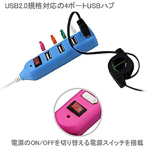 Greenhouse GH-UH204TPK 4-Port Colorful USB 2.0HUB for Bus Power, Black