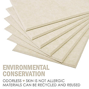 Jardeon Acoustic Absorption Panels Camel Sound Absorbing Padding Soundproof Wall Tiles, Beveled Edge, 16" X 12" X 0.4", 6 Pack