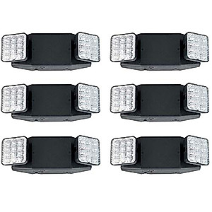 Ciata Led Emergency Lights for Business, for Home Power Failure - Ultra-bright Led Emergency Lights with Battery Backup, Fire Emergency Lights, Made from Engineering-grade Thermoplastic - 6 Pack