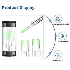 Digital Otoscope with 7.0 Inch Screen, Hiacinto 3.9mm Ear Camera with 6 LED Lights, 32GB Card, 10Pcs Disposable Specula, 12 Ear Spoons, Storage Case