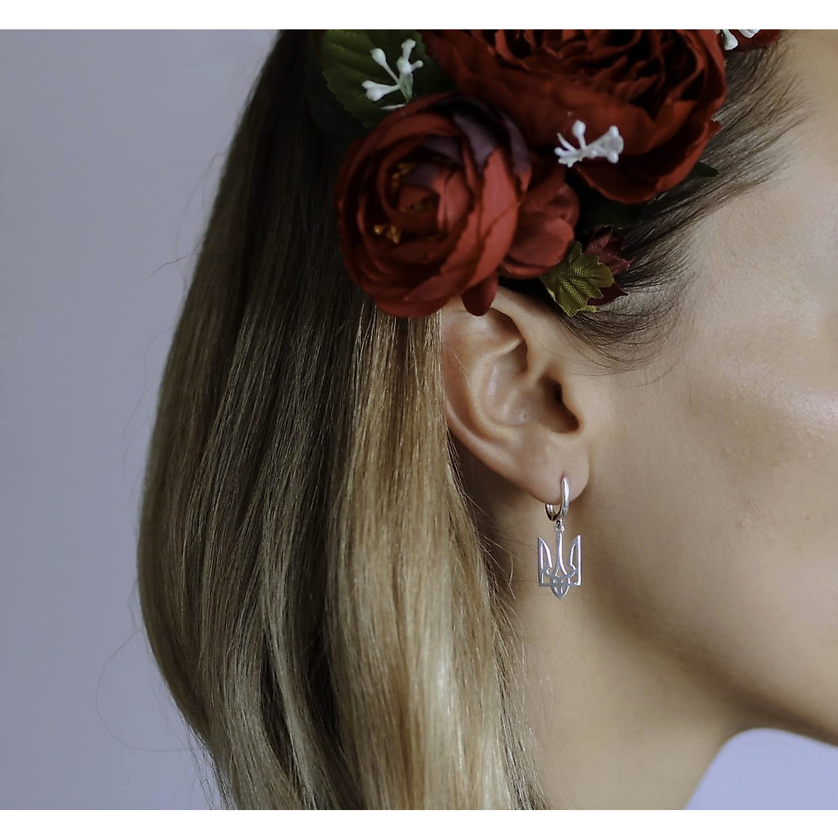 Sterling Silver Ukrainian Trident/Trizub Earrings | Genuine .925 Sterling Silver | Minimalist & Elegant Gift | Ukraine Jewelry