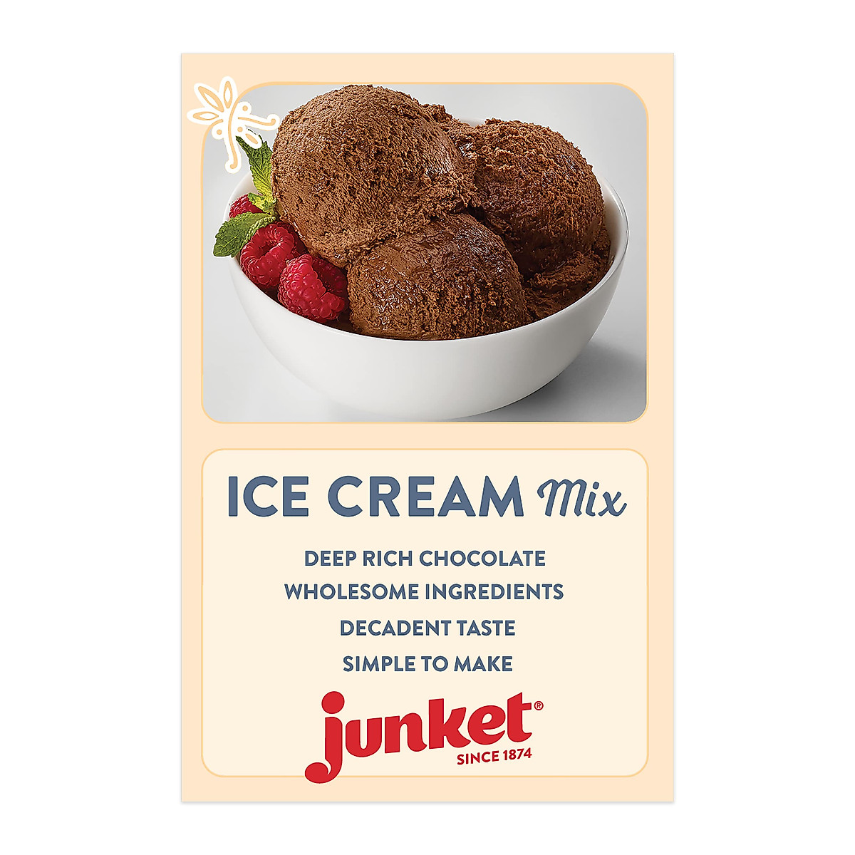 Junket Ice Cream Mix Dutch Chocolate, 4 Ounce