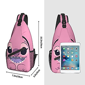 Wave Pink Sling Bag Crossbody Sling Backpack Travel Hiking Chest Bag Daypack For Purses Shoulder Bag Women Men