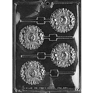 Grandmama's Goodies F083 Sunflower Lollipop Chocolate Candy Mold with Molding Instructions Included