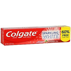 Colgate Sparkling White Cinnamint 4.0 Ounces (2 Pack) Toothpaste