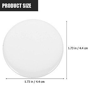 SEWACC 20 Pcs Blank Button Making Supplies Round Badge Button Parts Metal Button Pin Badges for Button Maker Machine DIY Craft Supplies White Decor