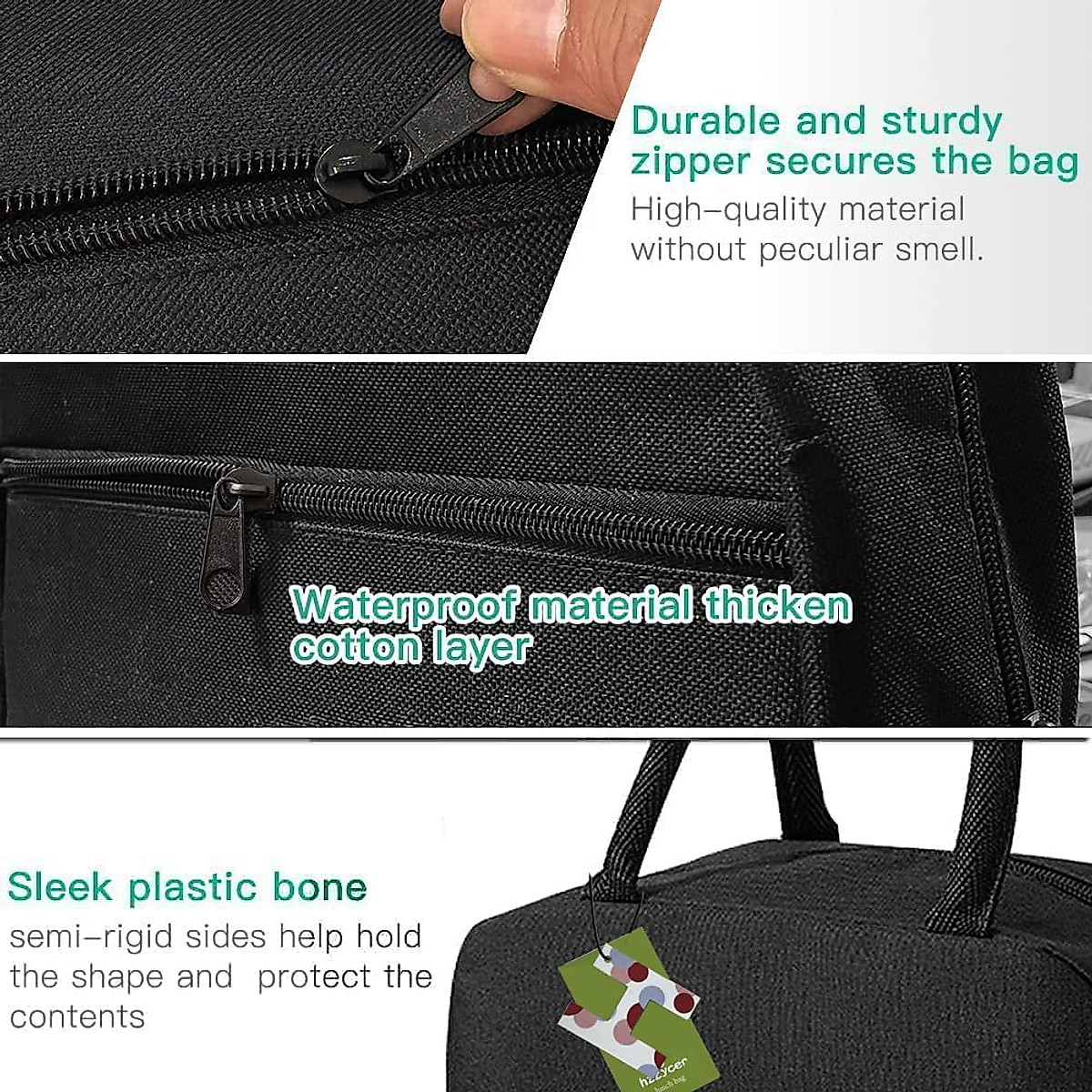 Lunch Bags for Women Men Adult Insulated Lunch Box Small Reusable Lunch Bag Leakproof Cooler Lunch Tote Bag for Work Picnic