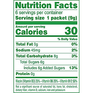 Crystal Light Pure Energy Mixed Berry Drink Mix with Caffeine, 48 ct Pack, 8 Boxes of 6 Packets