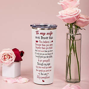 Koyatti Gift for Wife- Valentine's Day Gifts To My Wife Gifts Christmas Gifts for Wife Birthday Presents for Women I Love You Gifts for Her from Husband- 22oz Stainless Steel Tumbler