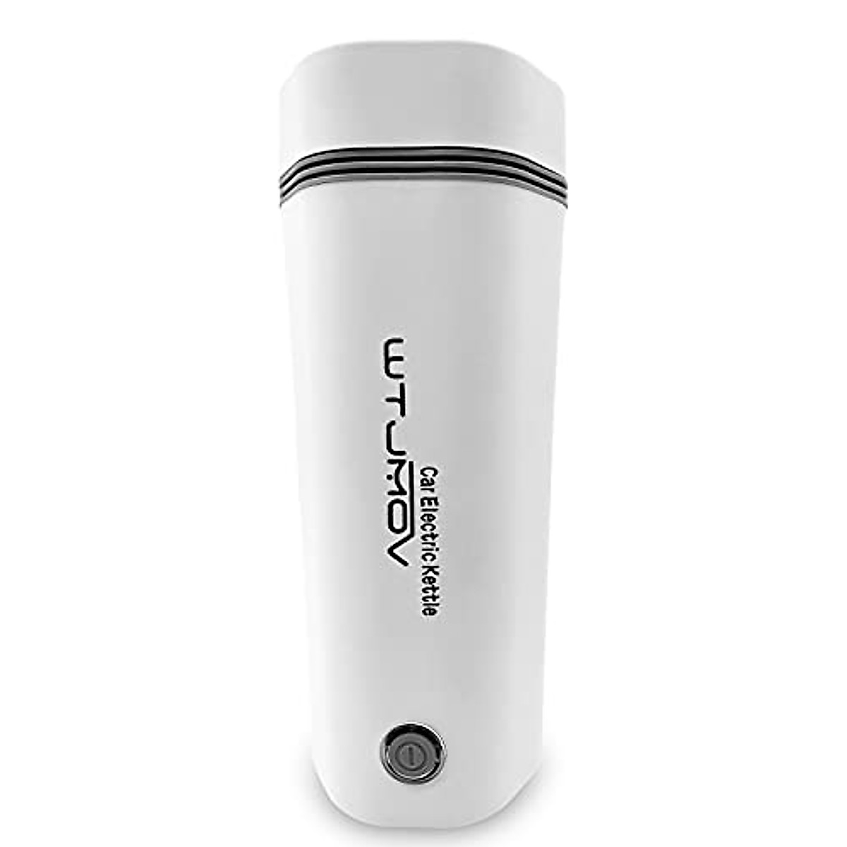 WTJMOV 12V Car Electric Kettle, Travel Portable Electric Tea Coffee Kettle Fast Water Boiler & Heater Automatic Shut-Off (White)