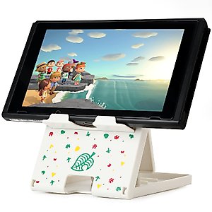 Tscope Switch Stand for Nintendo, for Animal Crossing Switch Holder, Adjustable Switch Lite Compact Portable Foldable Stand for Nintendo Switch OLED Accessories (White)