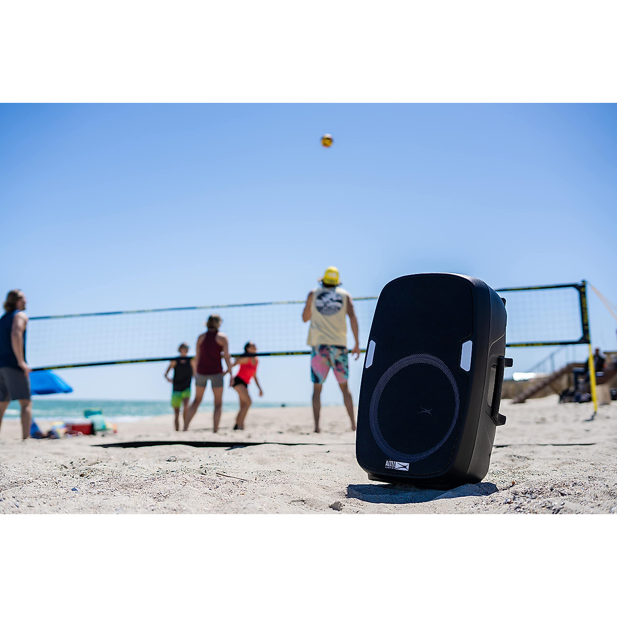 Altec Lansing SoundRover Wireless Trolley Bluetooth Speaker with Microphone, Rechargeable System Speaker for Parties, Karaoke DJ Speaker with Led Lights and USB Smartphone Charger