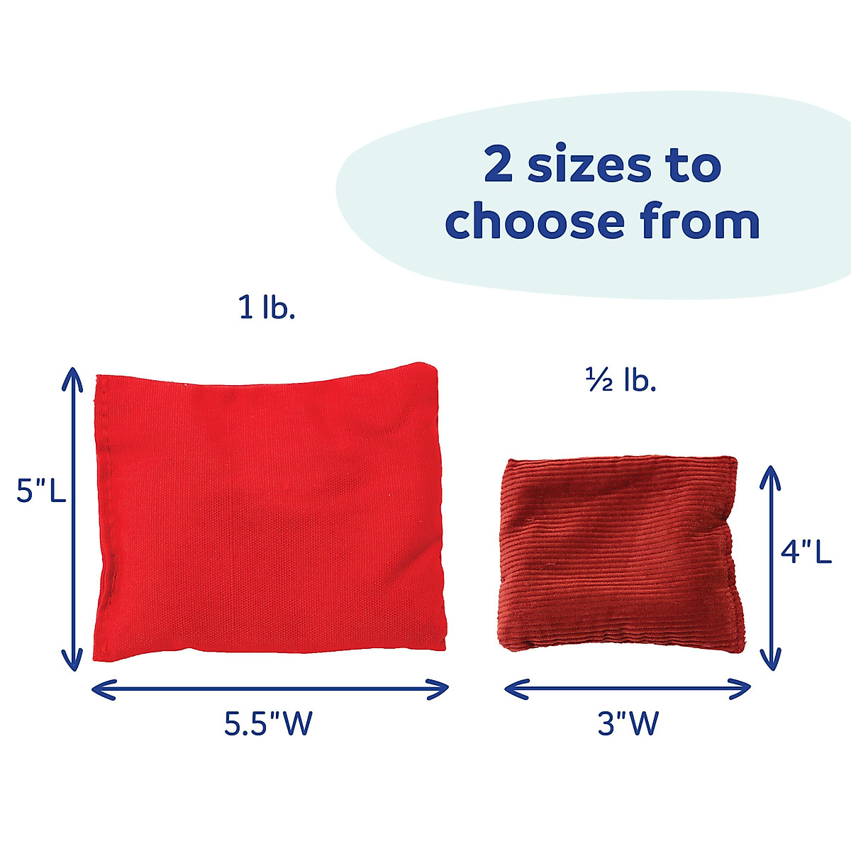 Fun and Function Weighted Tactile Beanbags - Sensory Weighted Beanbags - Multi-Sensory Tool Fidget Provides Weight, Color and Varied Textures - for Kids and Adults - 5 Pack -1/2 lb. Each