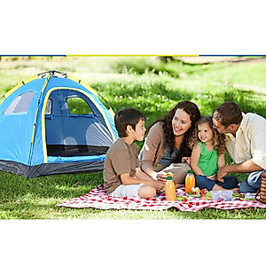 AyfeS Tent for Camping Camping Tent 4 with 2 Doors 2 Windows Automatic Pop Up Waterproof Instant Tent for Outdoor Hiking Large Space for Picnic Outdoors