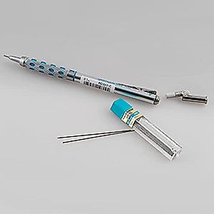 Pentel Graph Gear Mechanical Pencil 1000 - Automatic Drafting Pencil - 0.7mm Lead Size - Blue Barrel - Includes Lead Refills & Eraser