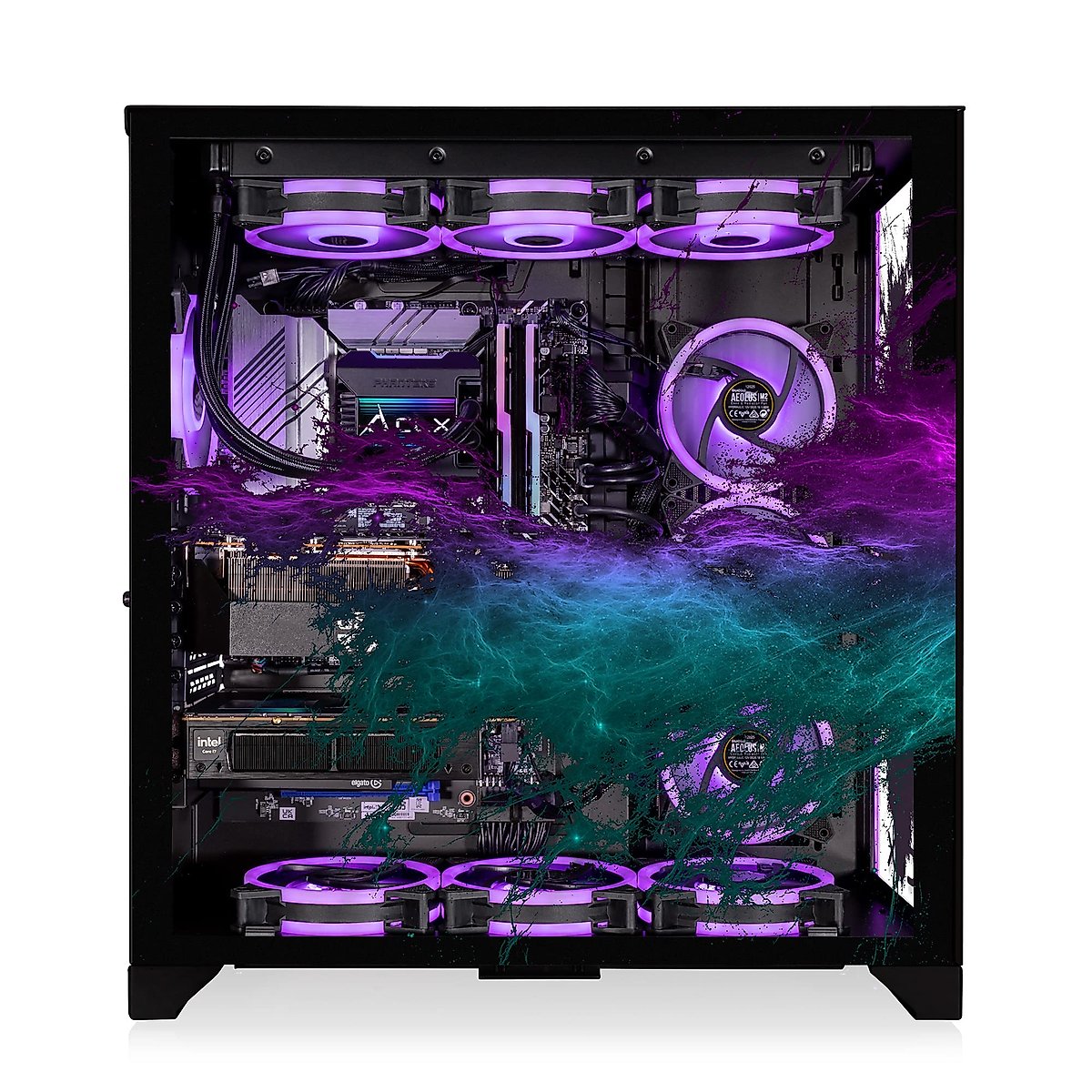 CLX HATHOR Dual Gaming/Streaming PC - PC1: Intel Core i9 13900KF 3.0GHz, GeForce RTX 4090, 1TB SSD, 6TB HD, 64GB DDR5 RGB Memory, PC2: Intel NUC 12 i7 Compute Element