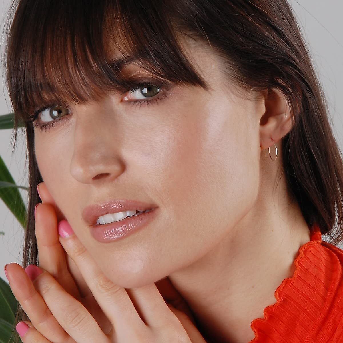 Humble Chic Small Hoop Earrings for Women - Hypoallergenic Lightweight Wire Threader Loop Drop Dangles, Safe for Sensitive Ears, 925 White - 0.5 inch