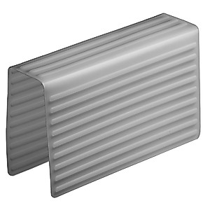 iDesign 64183 Lineo Silicone Sink Saddle, Glassware Protector for Kitchen, Bathroom Pots, Pans, Dishes, 8.25" x 1.75" x 4.5", Gray