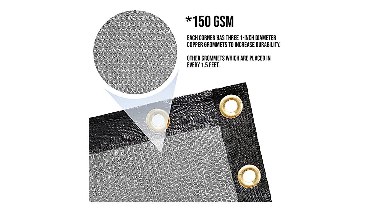 E&K Sunrise Privacy Fence Screen 6x20 ft UV-Resistant Windshield