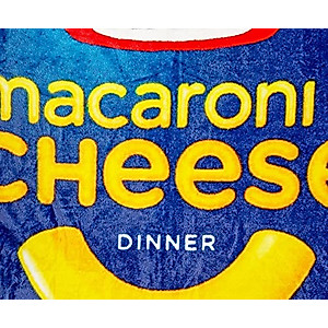 Kraft Macaroni and Cheese Plush Fleece Throw Blanket | Soft Polyester Cover For Sofa and Bed, Cozy Home Decor Room Essentials | Cute Gifts and Collectibles | 45 x 60 Inches
