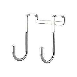 SMLJLQ S-Shaped 304 Stainless Steel Cabinet Door Multi-Purpose Hook Towel Hanger Hat Holders Clothing Storage Racks (Color : Silver, Size : 7.3CM)