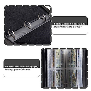 CLOVERCAT 4 Pocket Sports Card Binder Parent (4 Pocket, 400 Cards, Multi Sports, Brown)