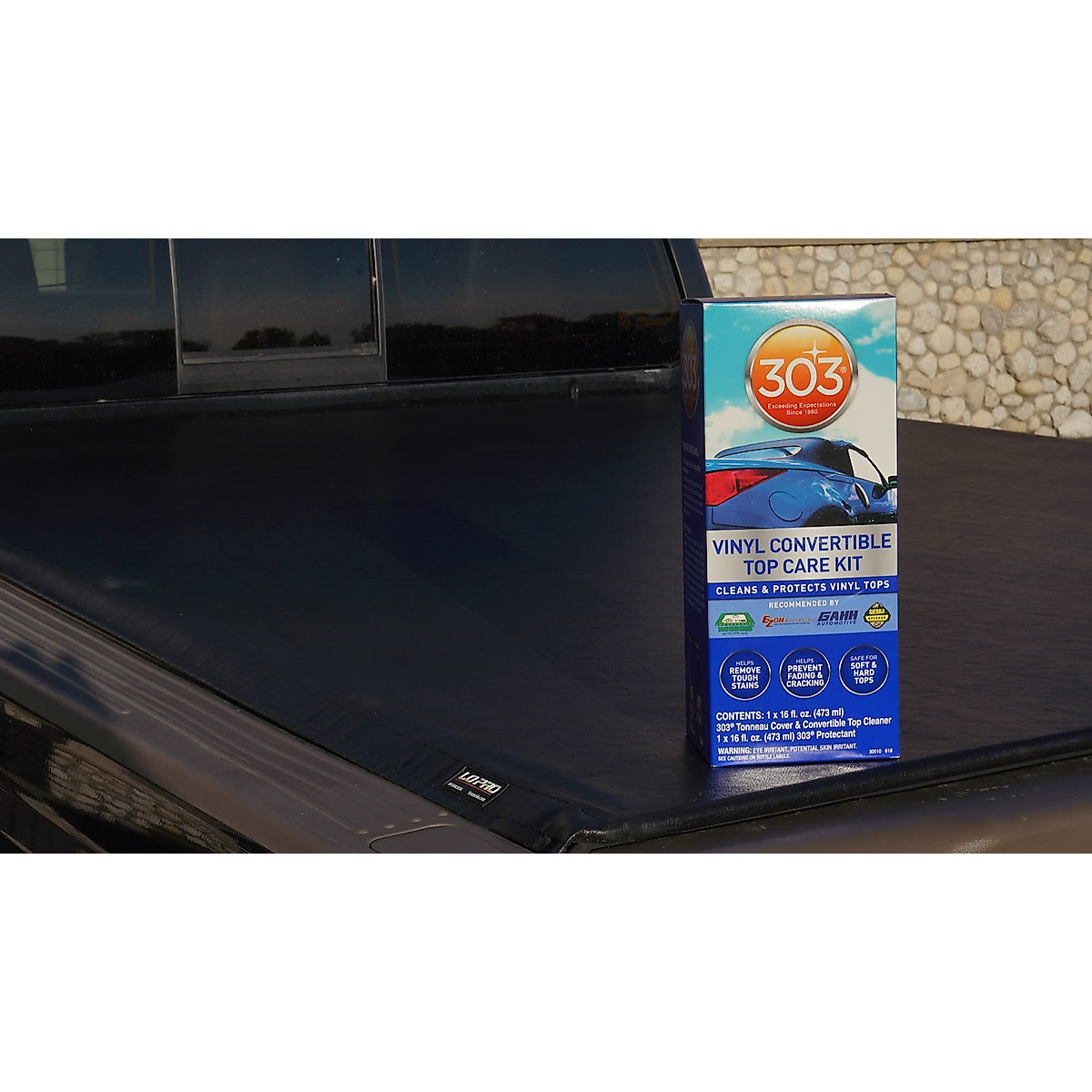 303 Convertible Vinyl Top Cleaning and Care Kit - Cleans And Protects Vinyl Tops - Includes 303 Tonneau Cover And Convertible Top Cleaner 16 fl. oz. + 303 Automotive Protectant 16 fl. oz., (30510)