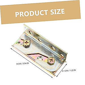 Veemoon 12 Pcs Metal Balusters Metal Corner Brackets Galvanized Raised Bed Wooden Bed Rail Hooks for Wood Bed Decorative Hinge Bed Corner Bed Hinge Mattress Buckle Bed Accessories 4X Large